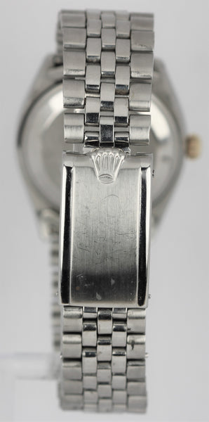 VINTAGE Rolex Oyster Perpetual Stainless Silver Dial 34mm 18k Fluted 6