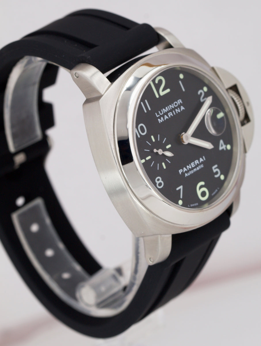 Panerai PAM 164 44mm Luminor Marina Stainless Rubber Automatic Watch P